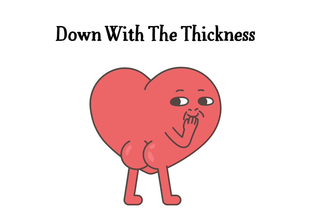 The Thickness Valentine's Day Printable Card | Digital Download - Etsy