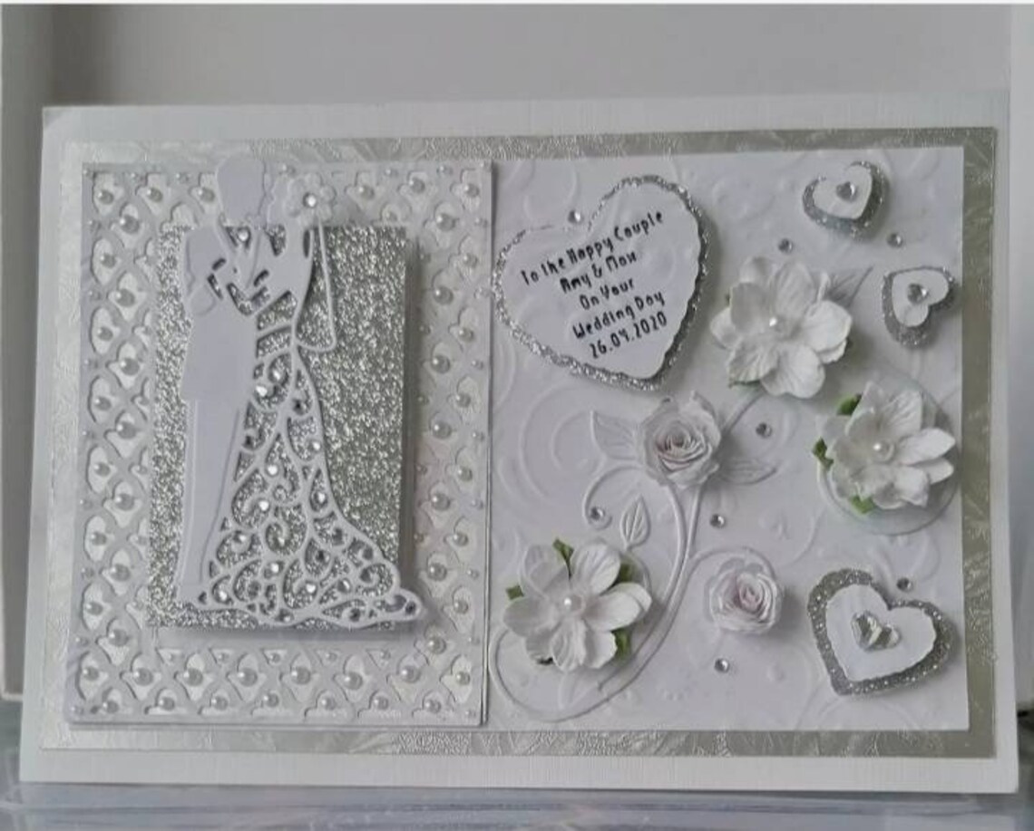 Handmade Personalised Wedding Day Card | Etsy