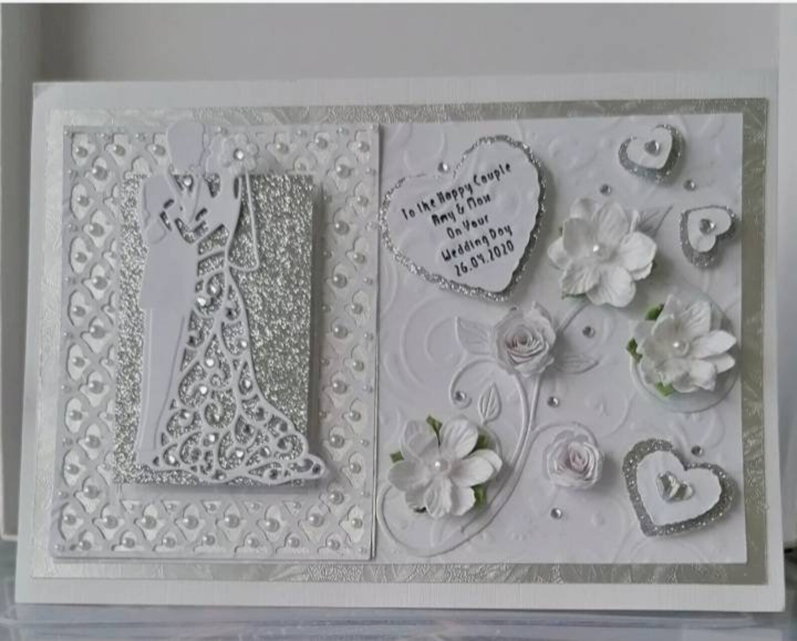 Handmade Personalised Wedding Day Card - Etsy