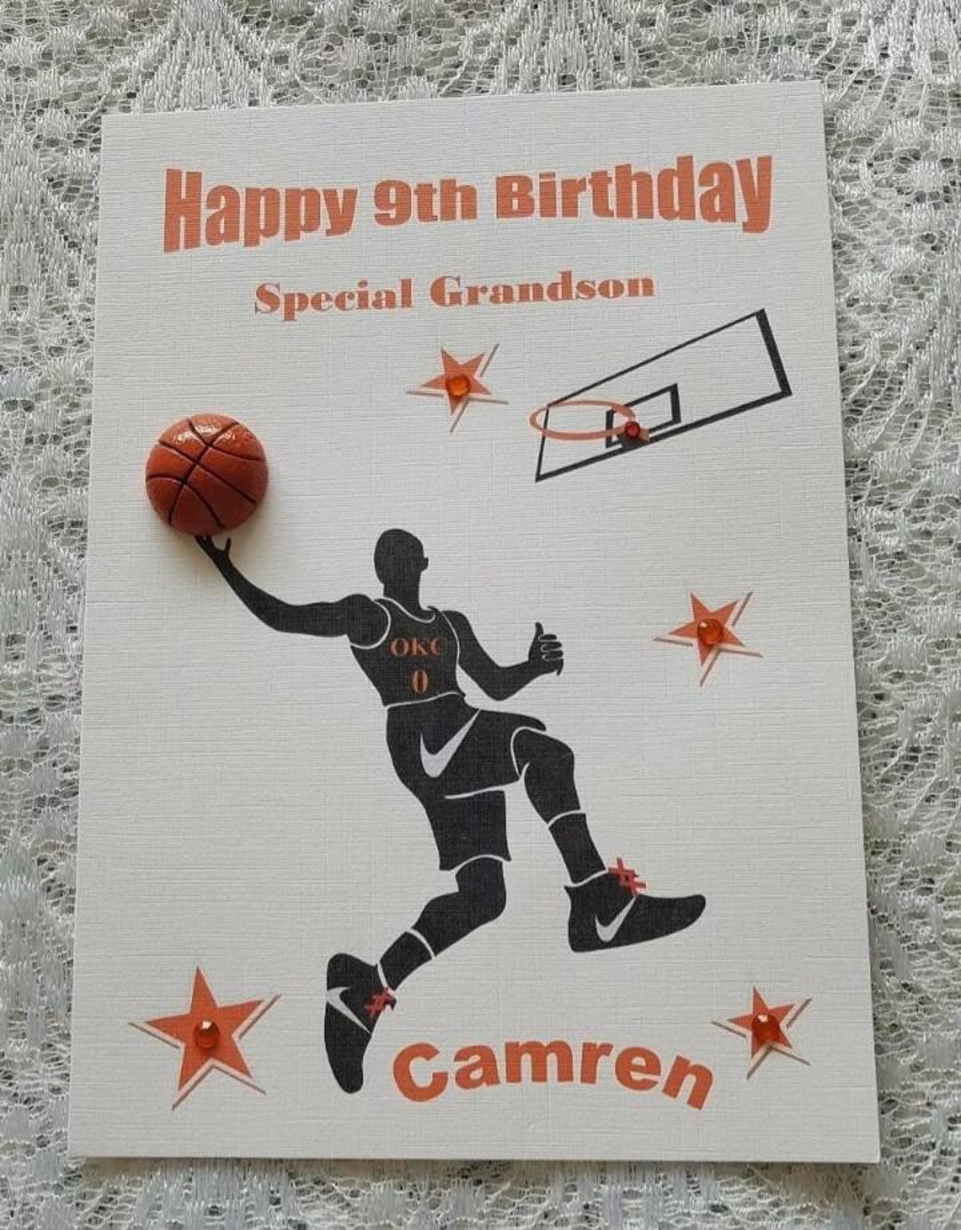 Personalised Handmade Basketball Player Card - Etsy