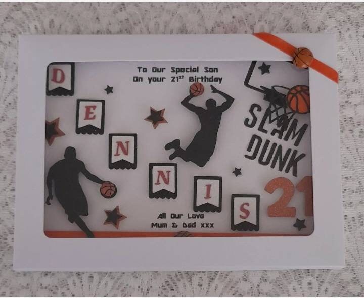 Handmade Basketball Player Birthday Card - Etsy UK