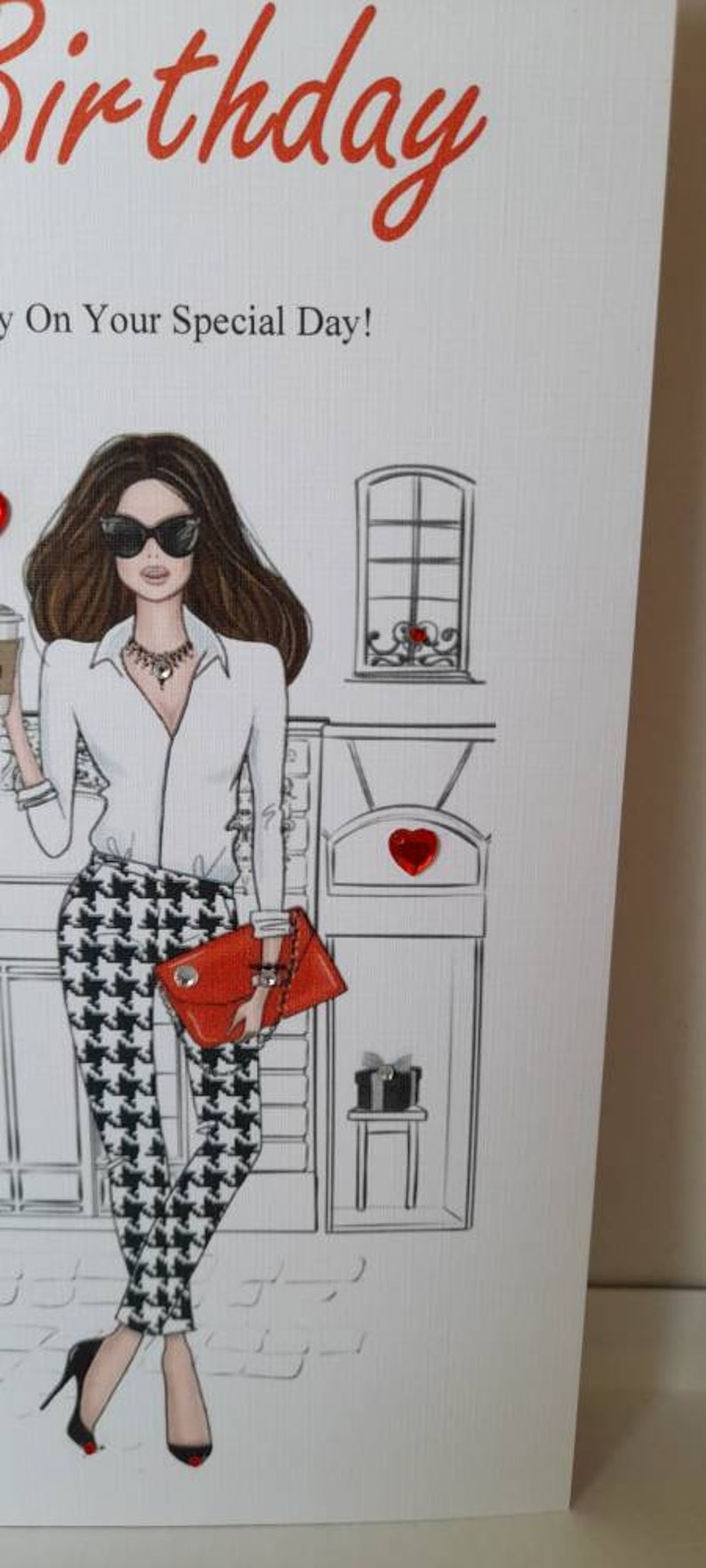 Handmade Personalised Stylish Lady Birthday Card - Etsy