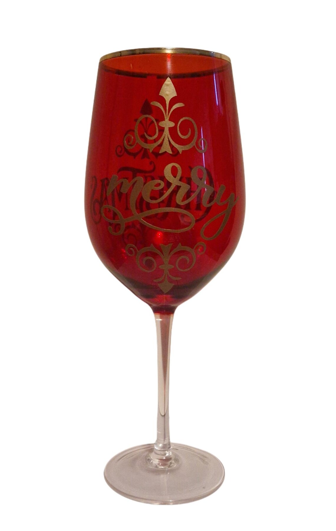 Beautiful Red Decorated Wine Glasses - Etsy