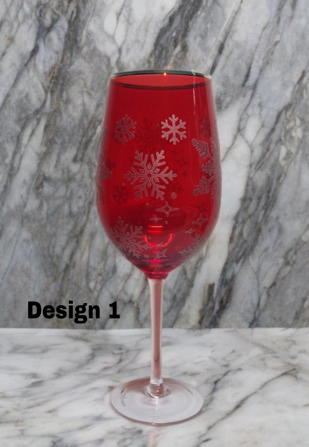 Beautiful Red Decorated Wine Glasses - Etsy