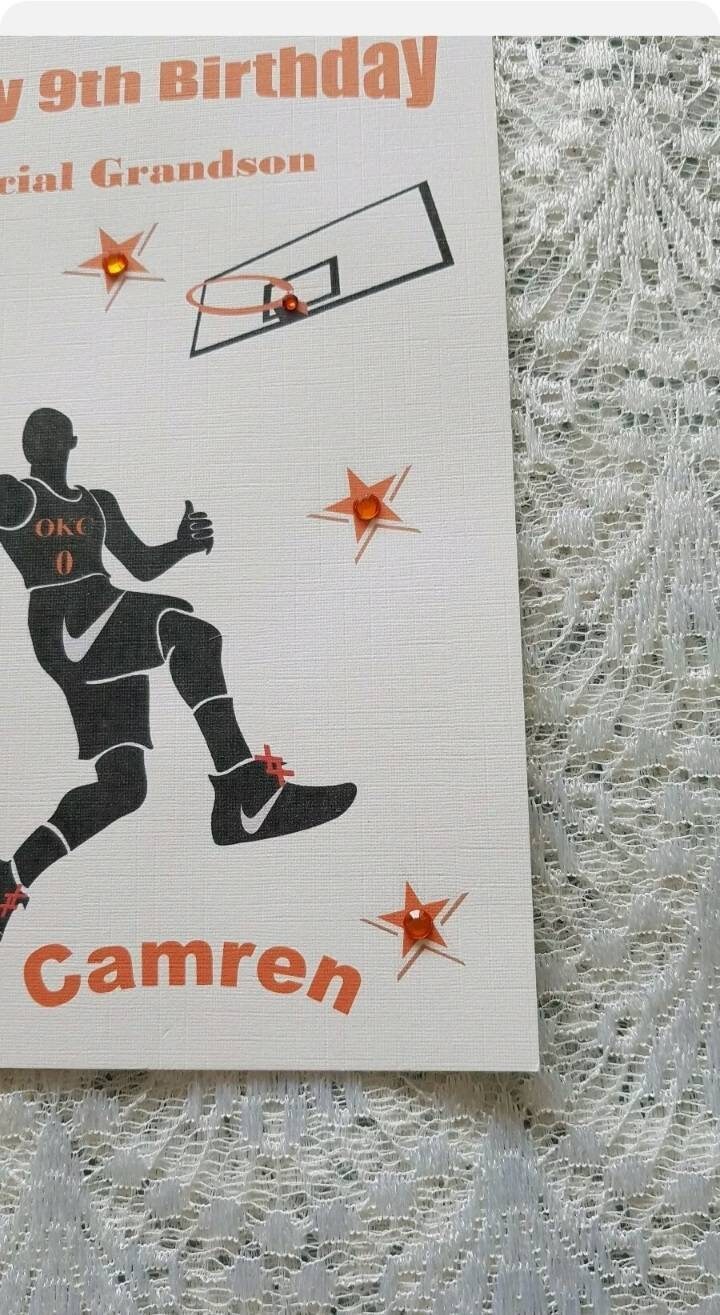 Personalised Handmade Basketball Player Card - Etsy UK