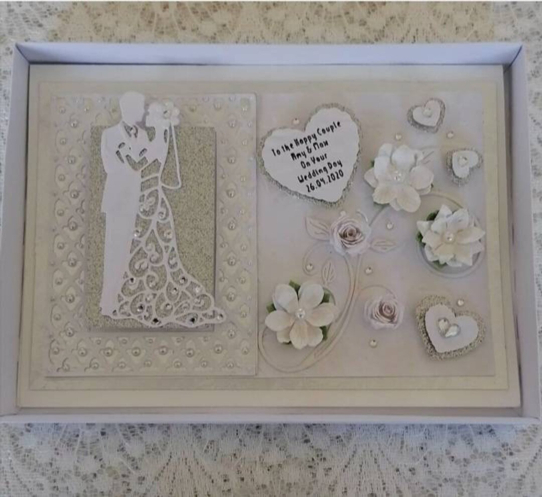 Handmade Personalised Wedding Day Card - Etsy