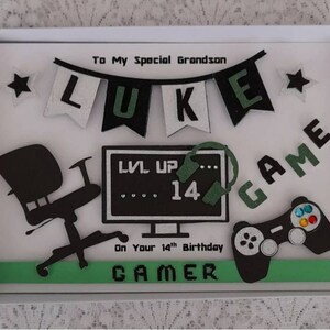 Handmade Personalised Gamer Card - Etsy