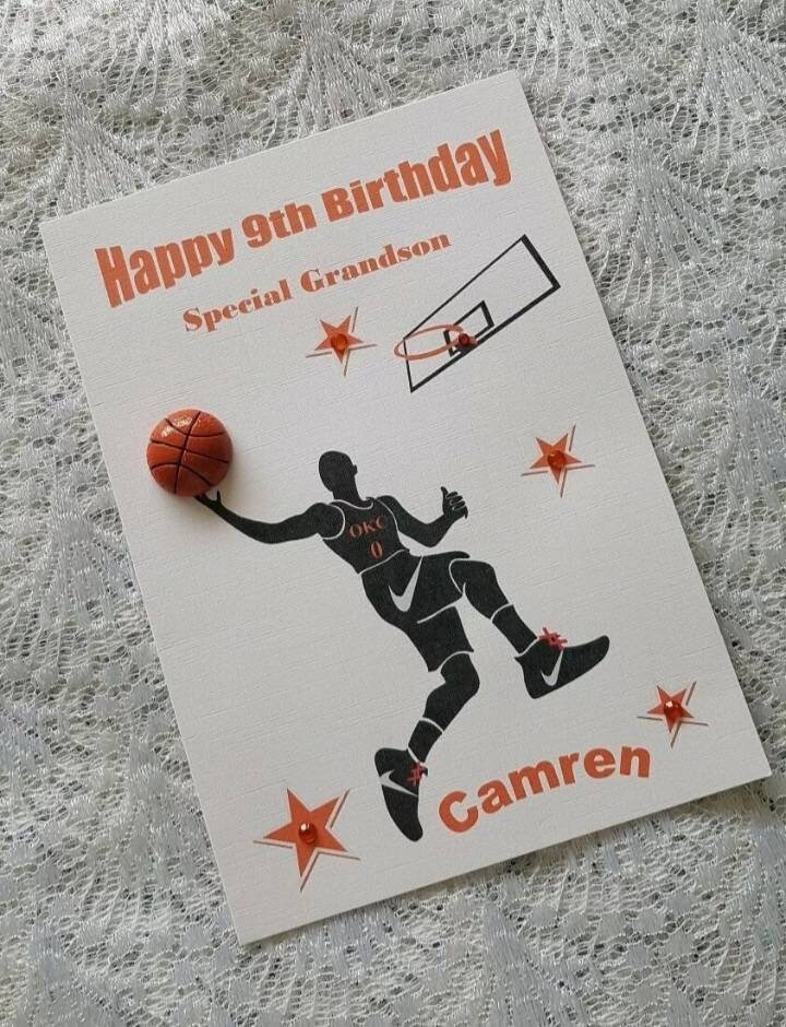 Personalised Handmade Basketball Player Card - Etsy