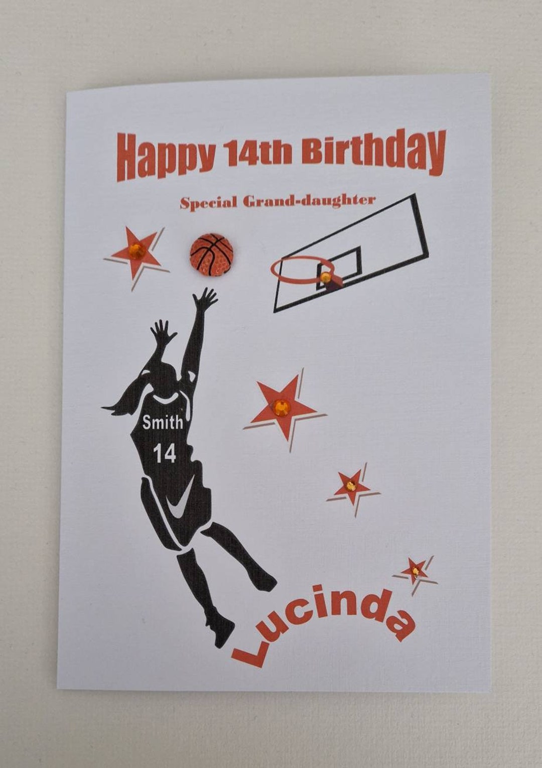 Handmade Female Basketball Player Birthday Card - Etsy
