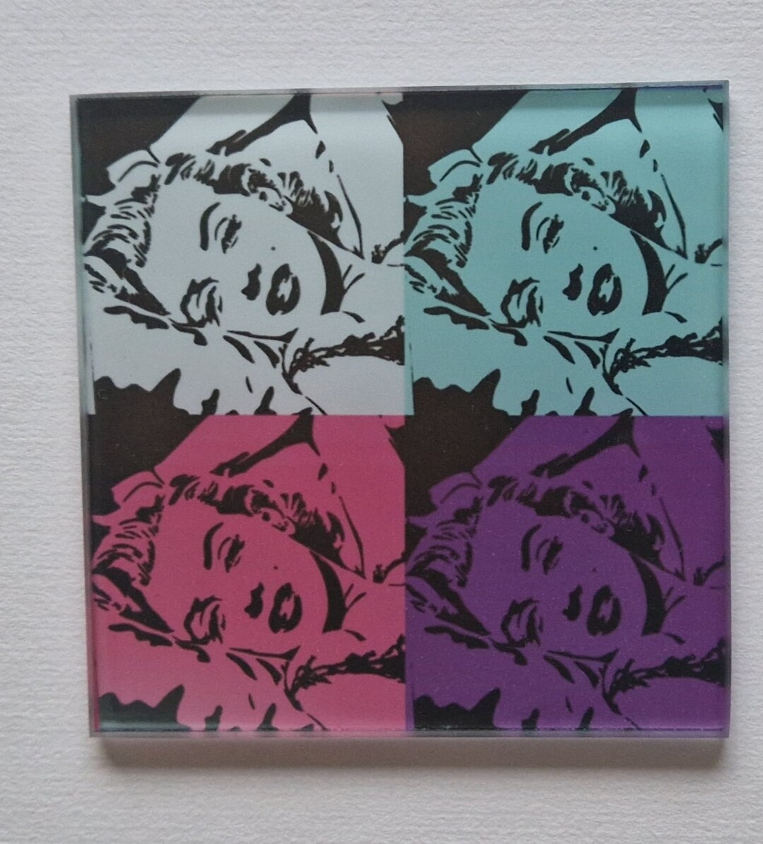 Marilyn Monroe Coloured Glass Coasters - Etsy