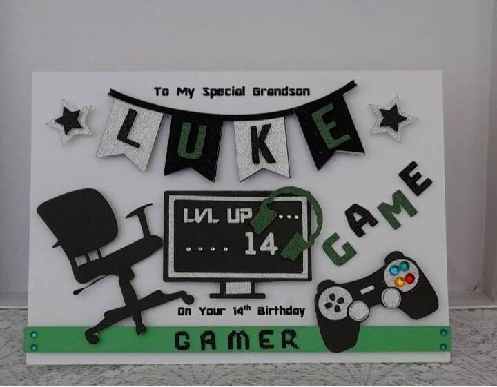 Handmade Personalised Gamer Card - Etsy