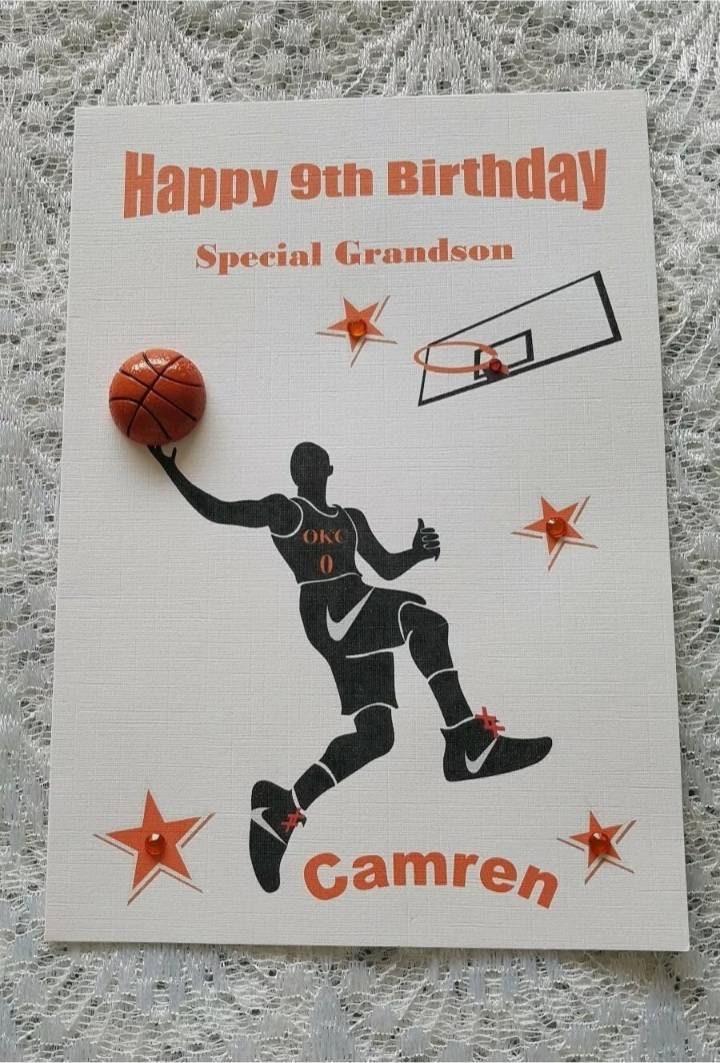 Personalised Handmade Basketball Player Card - Etsy UK