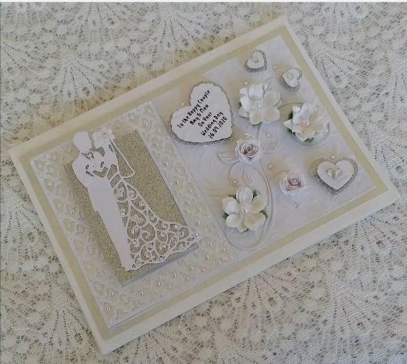 Handmade Personalised Wedding Day Card - Etsy