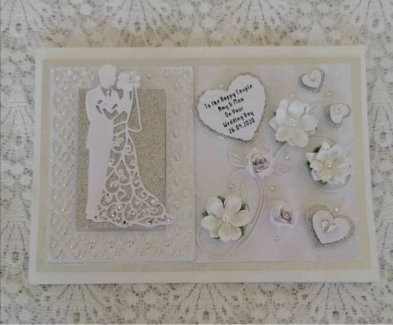 Handmade Personalised Wedding Day Card - Etsy