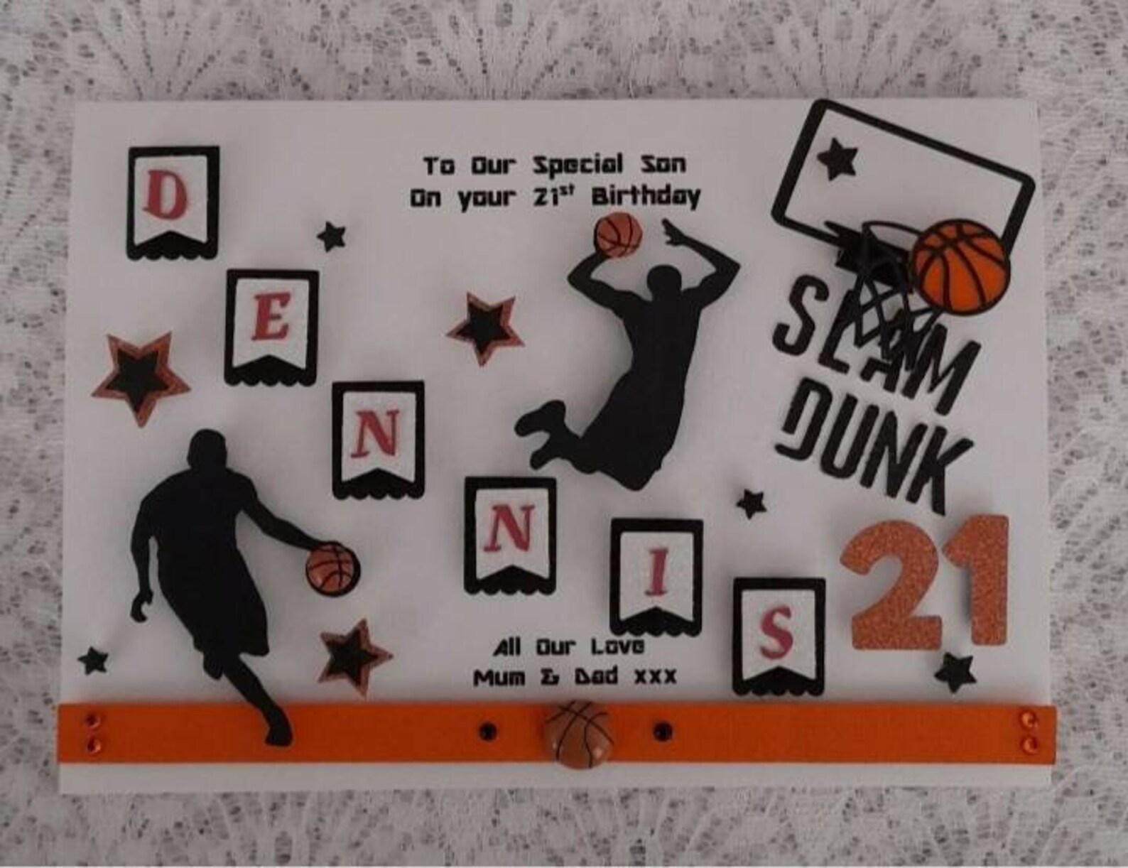 Handmade Basketball Player Birthday Card - Etsy UK