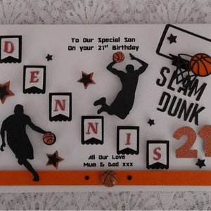 Handmade Basketball Player Birthday Card - Etsy UK