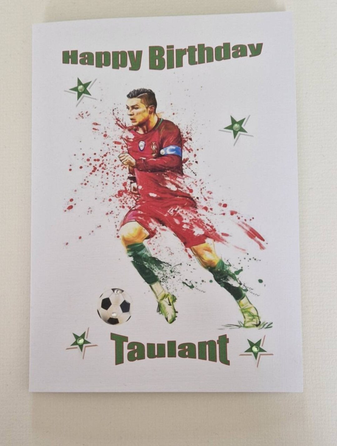Handmade Personalised Football Player Birthday Card - Etsy
