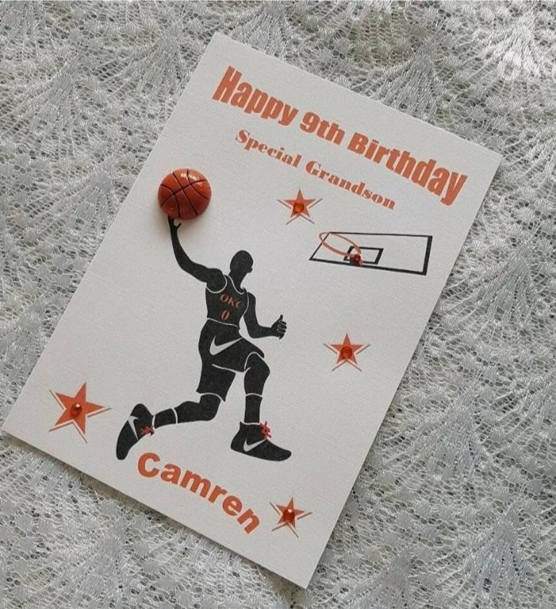 Personalised Handmade Basketball Player Card - Etsy