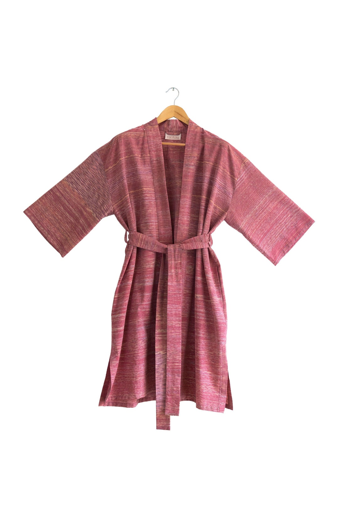 Bata de kimono corto, bata, bata, bata de algodón, bata ikat, albornoz ...