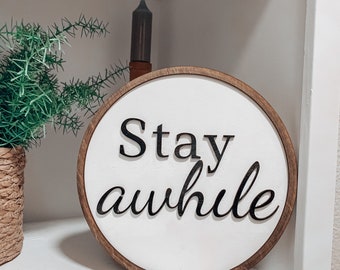 Stay Awhile | Etsy