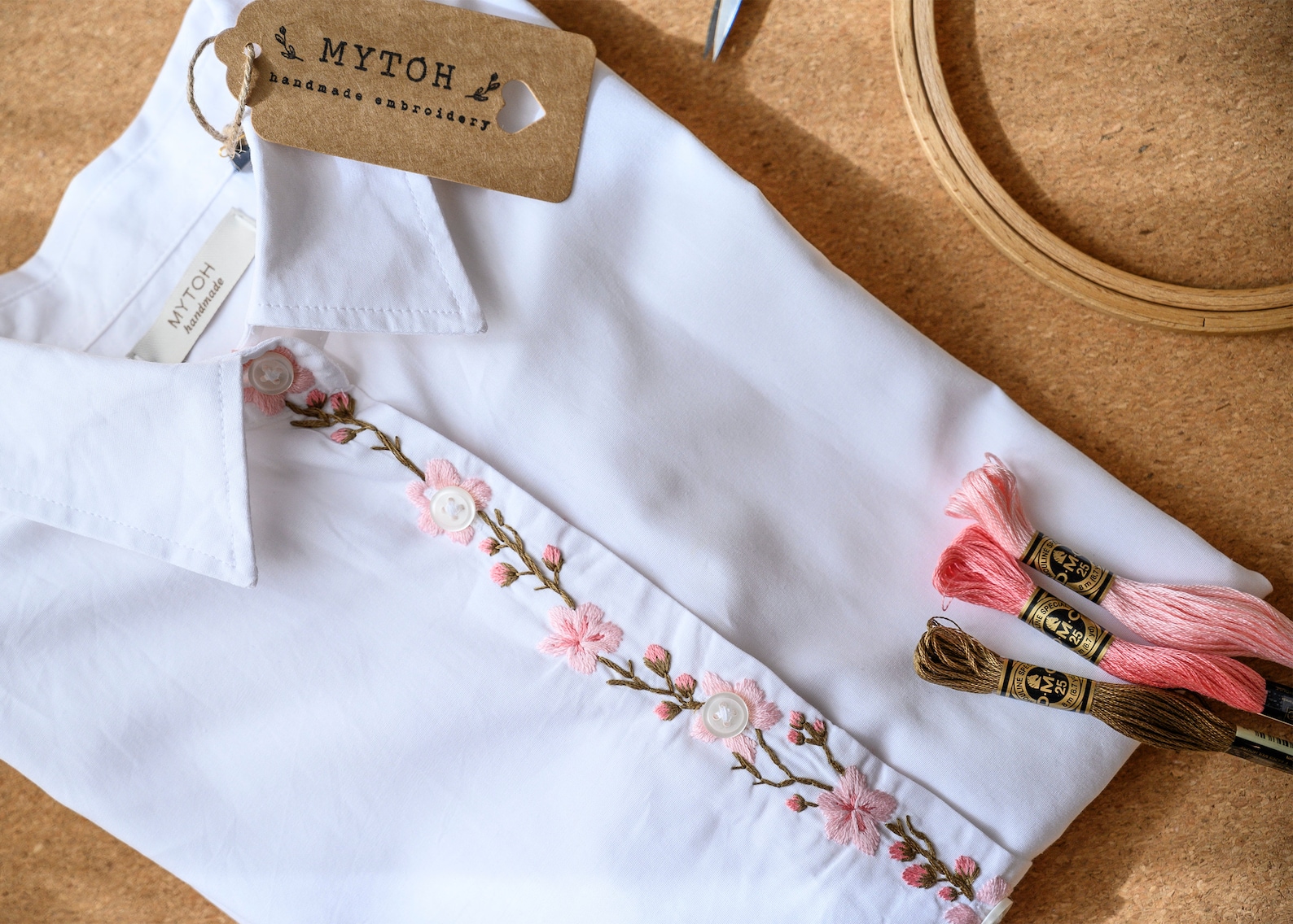 Hand-embroidered Shirt/ Customized Shirt / Flower's Shirt / Hand ...