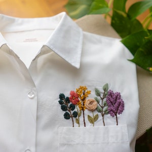 Hand-embroidered Shirt/ Customized Shirt / Hand Embroidery - Etsy