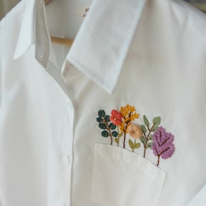 Hand-embroidered Shirt/ Customized Shirt / Hand Embroidery - Etsy