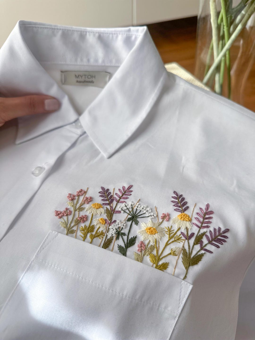 Hand-embroidered Shirt/ Customized Shirt / Hand Embroidery - Etsy