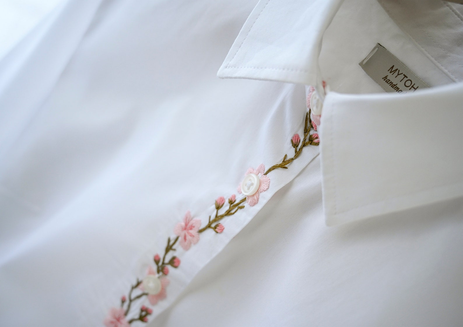 Hand-embroidered Shirt/ Customized Shirt / Flower's Shirt / Hand ...