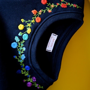 Hand-embroidered Sweatshirt/ Customized Sweatshirt / Hand Embroidery - Etsy