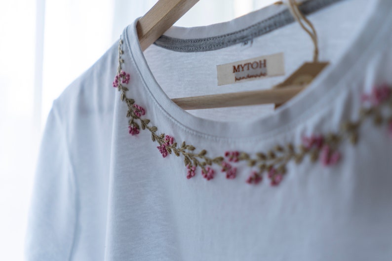 Mytoh Maglietta personalizzata ricamata a mano 100% cotone. - Etsy Italia