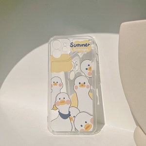 Iphone 14 Case Cute Duck Cartoon Printing Clear Iphone 13 12 - Etsy