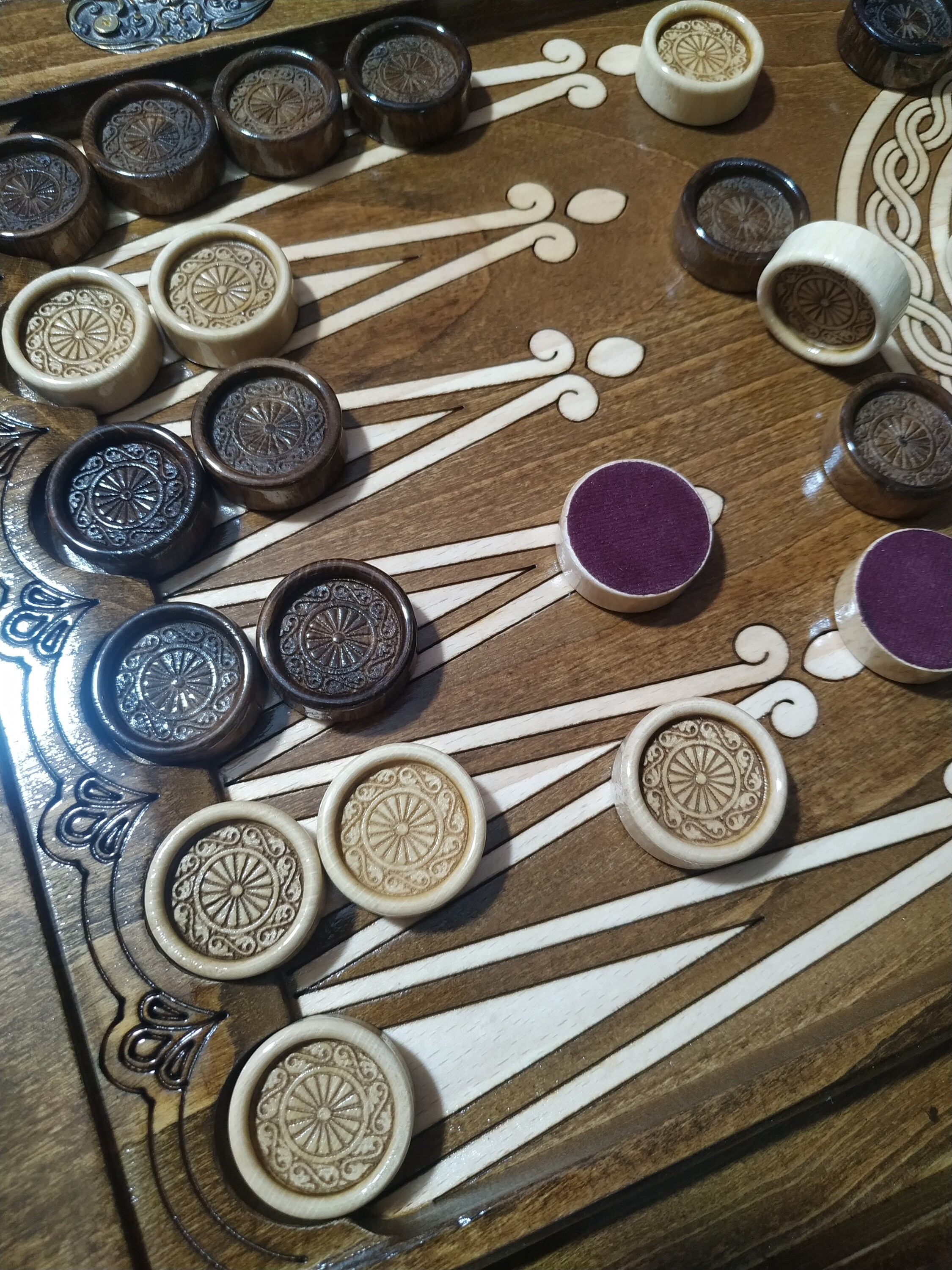 Handmade Wooden Stone. Armenian Backgammon Stone. - Etsy