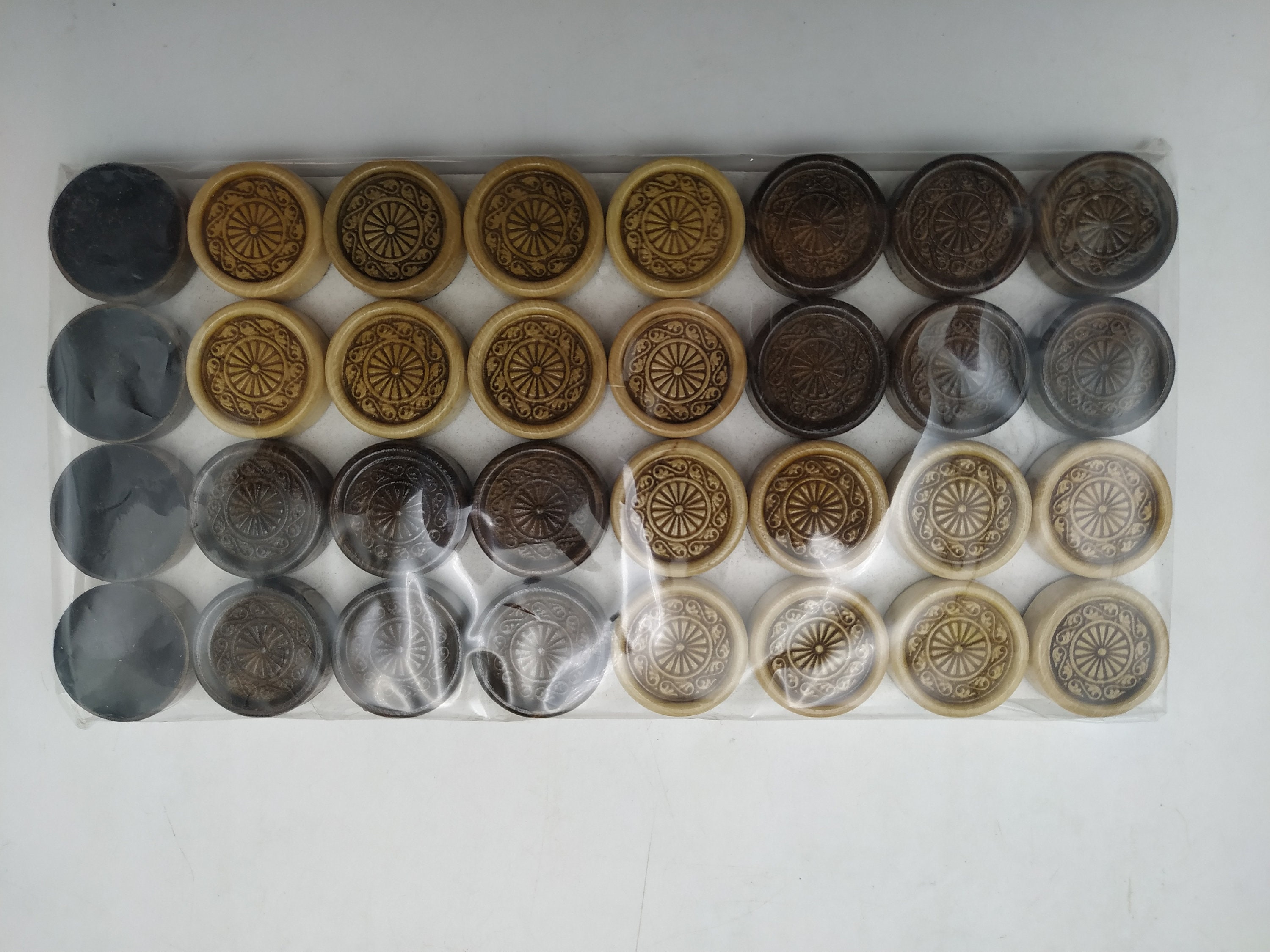 Handmade Wooden Stone. Armenian Backgammon Stone. - Etsy