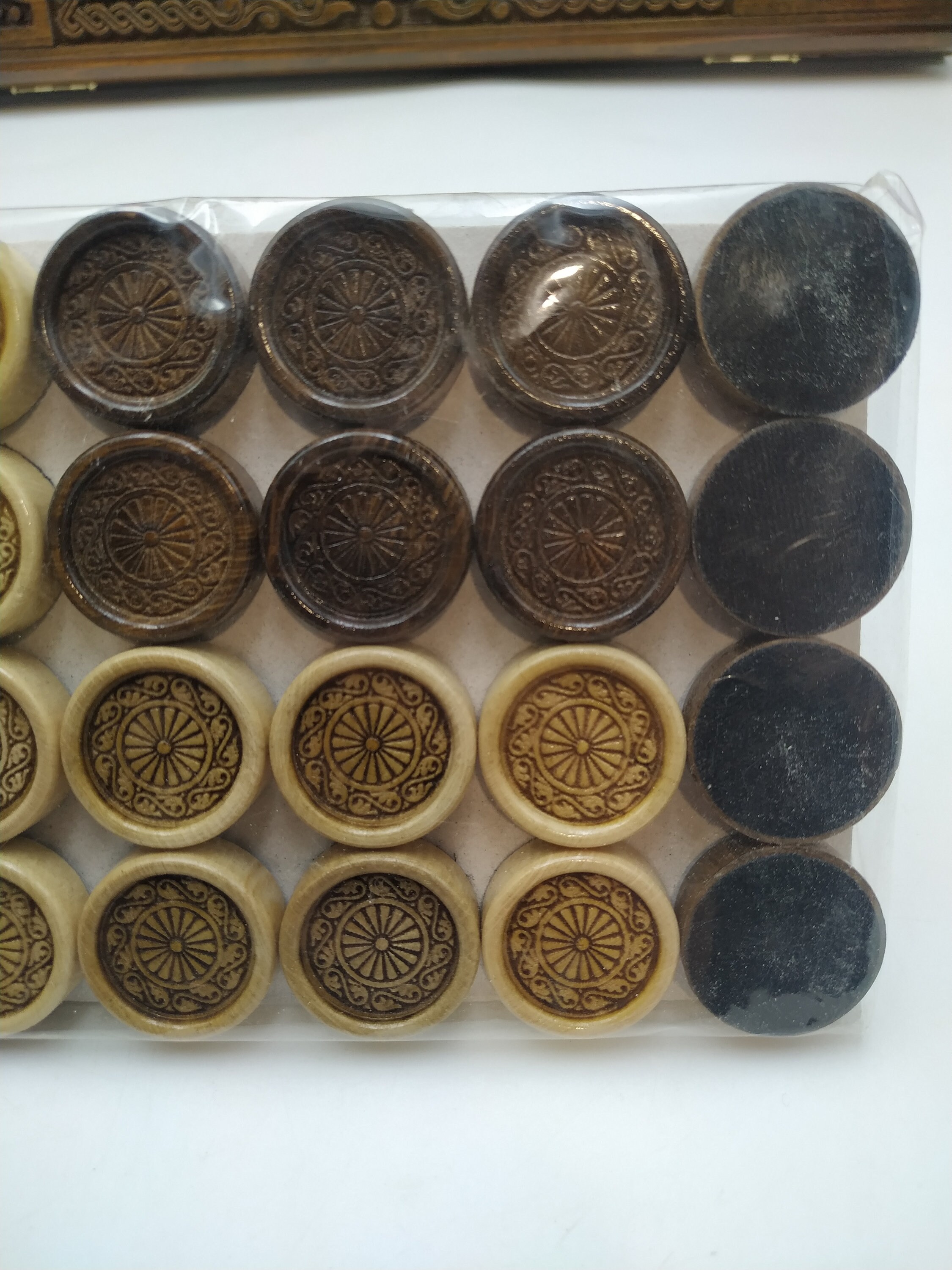 Handmade Wooden Stone. Armenian Backgammon Stone. - Etsy