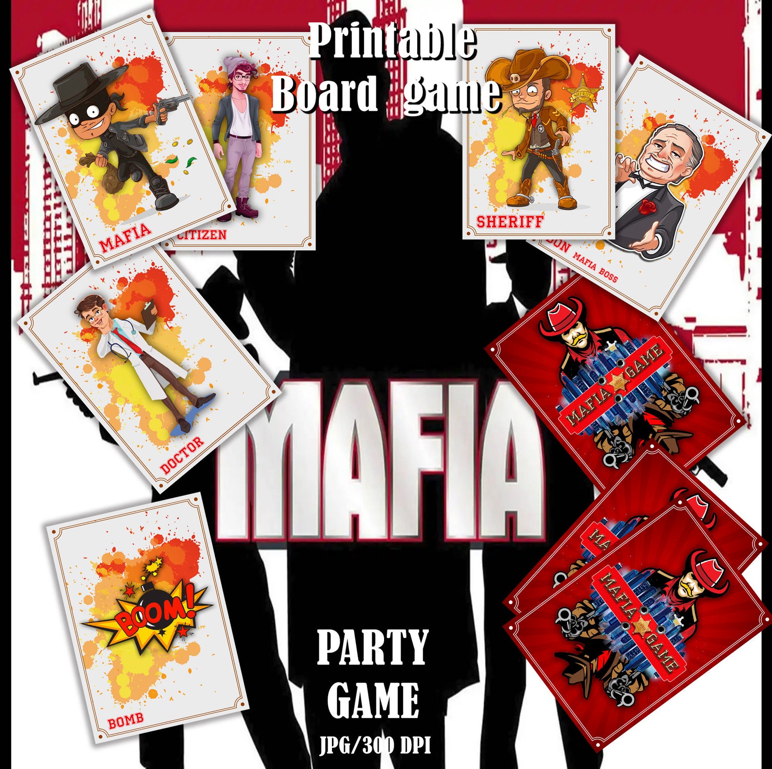 MAFIA Board Card Party Game Role playing Game Psychological Game mafia-board-card-party-game-role-playing-game-psychological-game