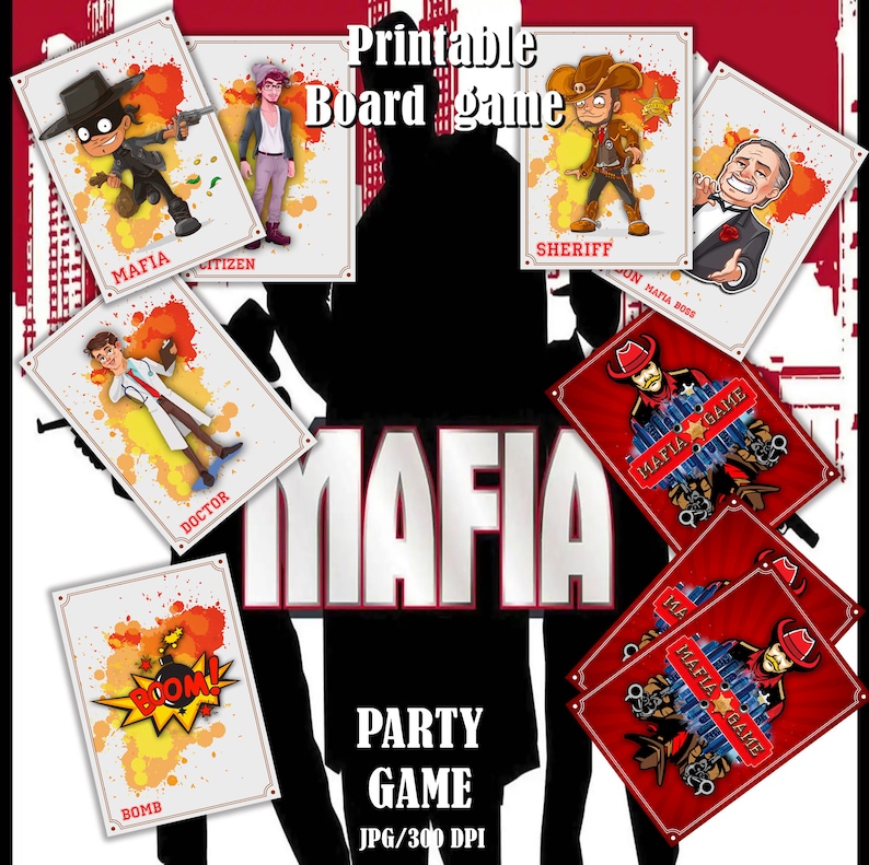 MAFIA Board Card Party Game (role-playing Game, Psychological Game ...