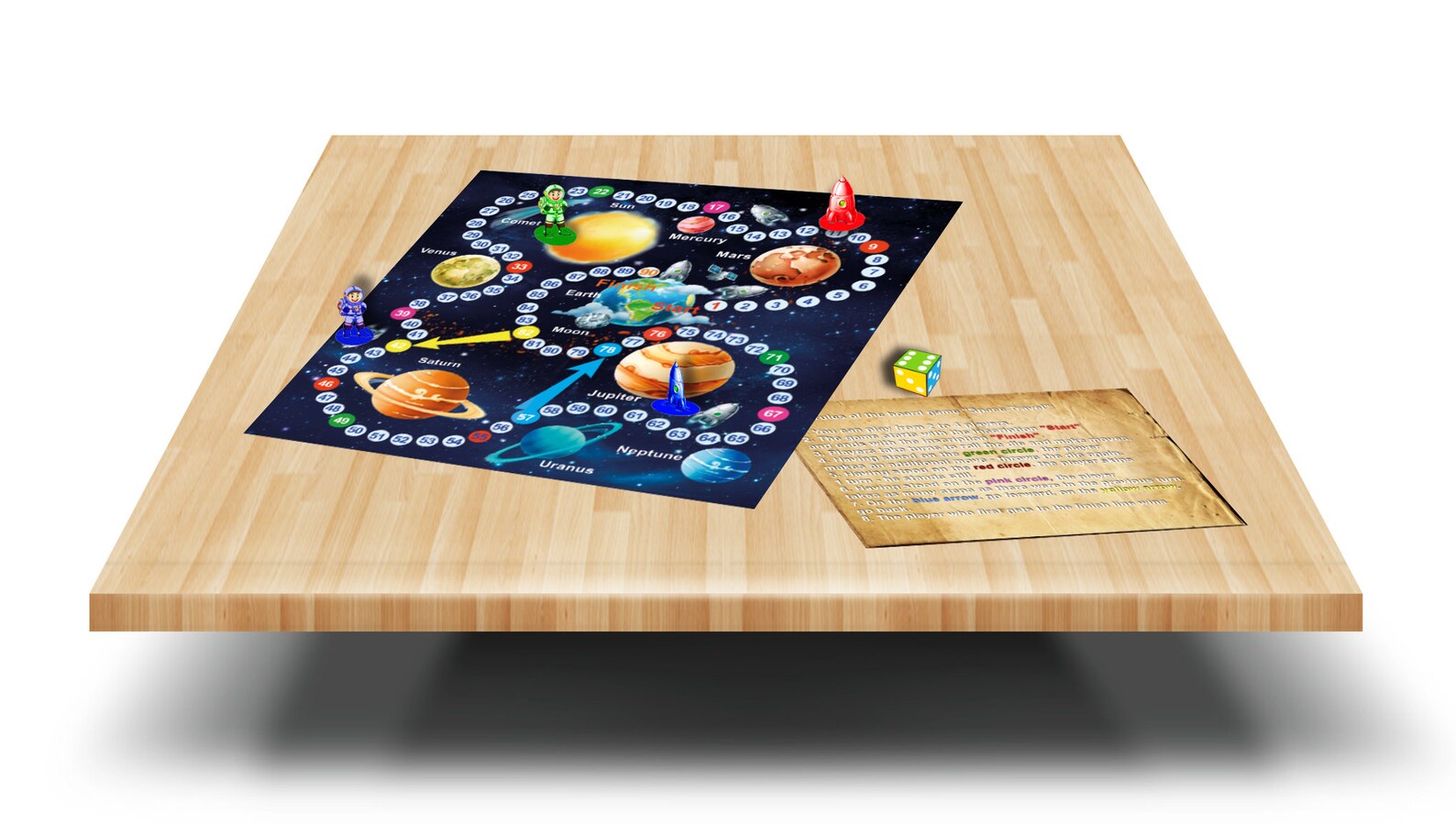 Board Game "space Travel", Game - Walker for Children, Printable Game ...