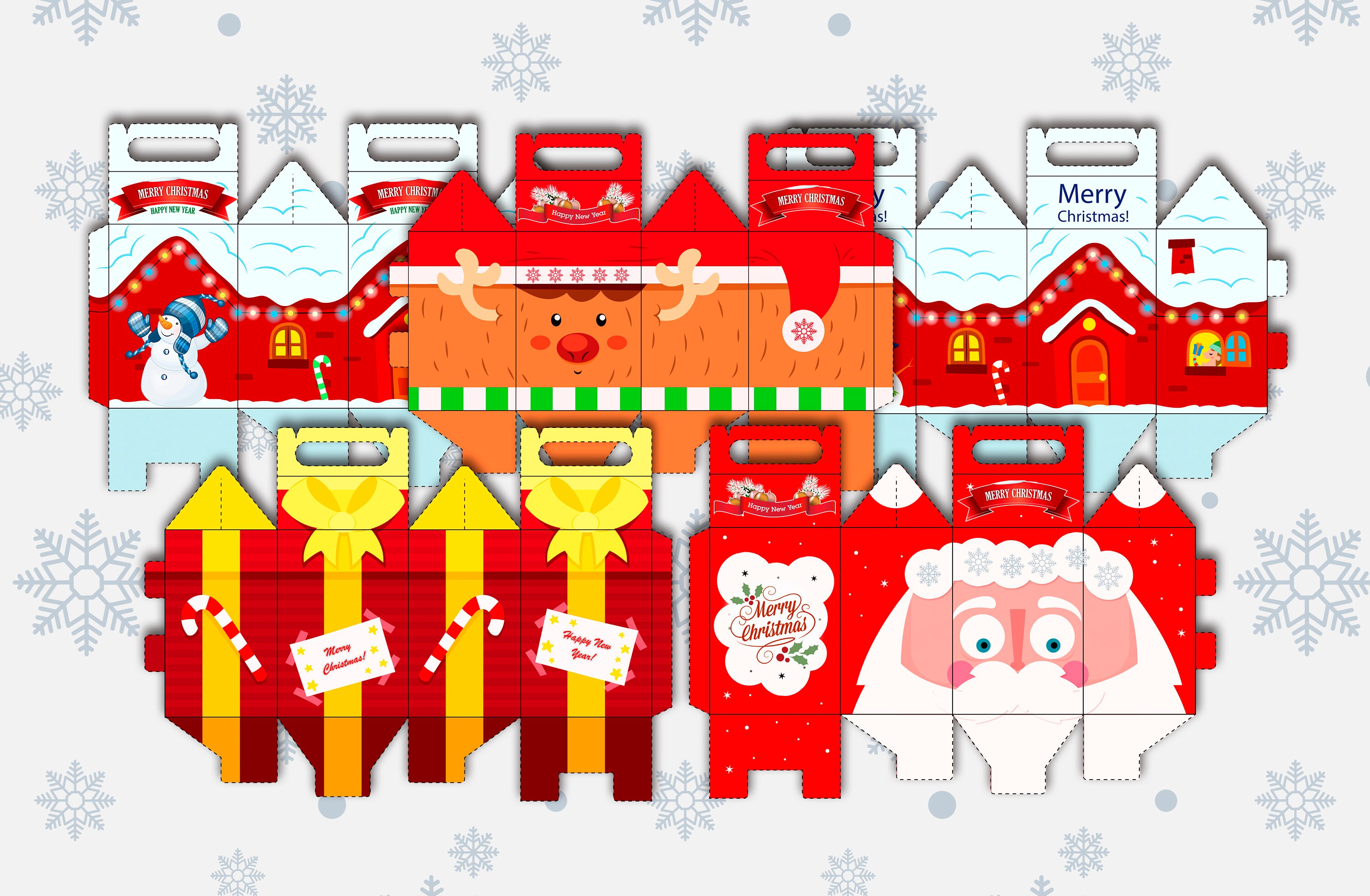 Printable Box Template Cut-print Gift Box Png Pdf JPG Fold Cut Print ...