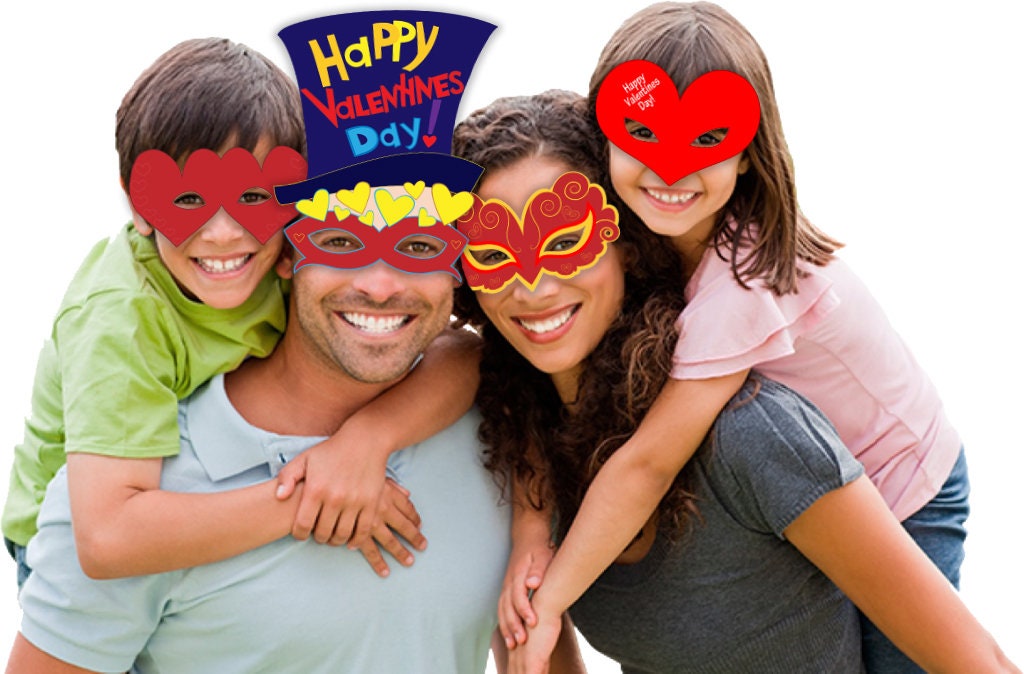 Valentines Day Mask Template, Cut-out Printable Mask, Pdf Cut Print ...