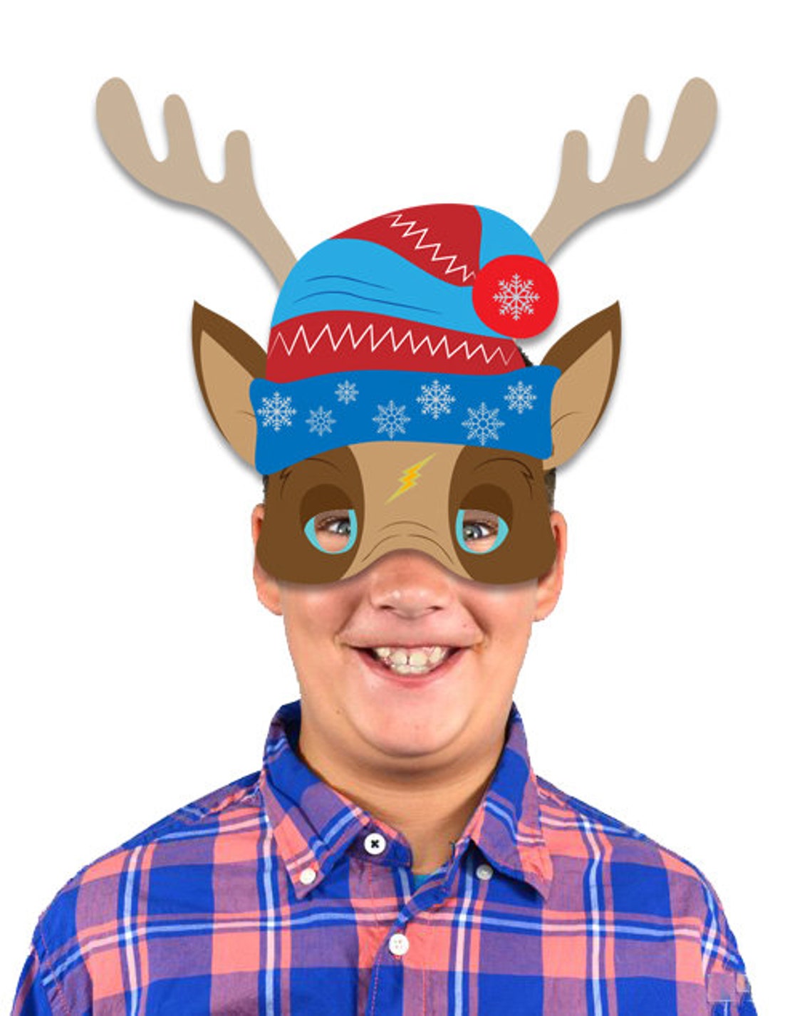 Mask Template Cut-out Printable Mask Pdf Cut Print Glue Printable ...