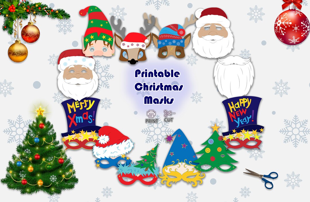 Mask Template Cut-out Printable Mask Pdf Cut Print Glue Printable ...