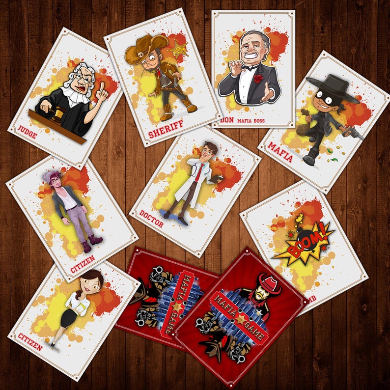 MAFIA Board Card Party Game (role-playing Game, Psychological Game ...