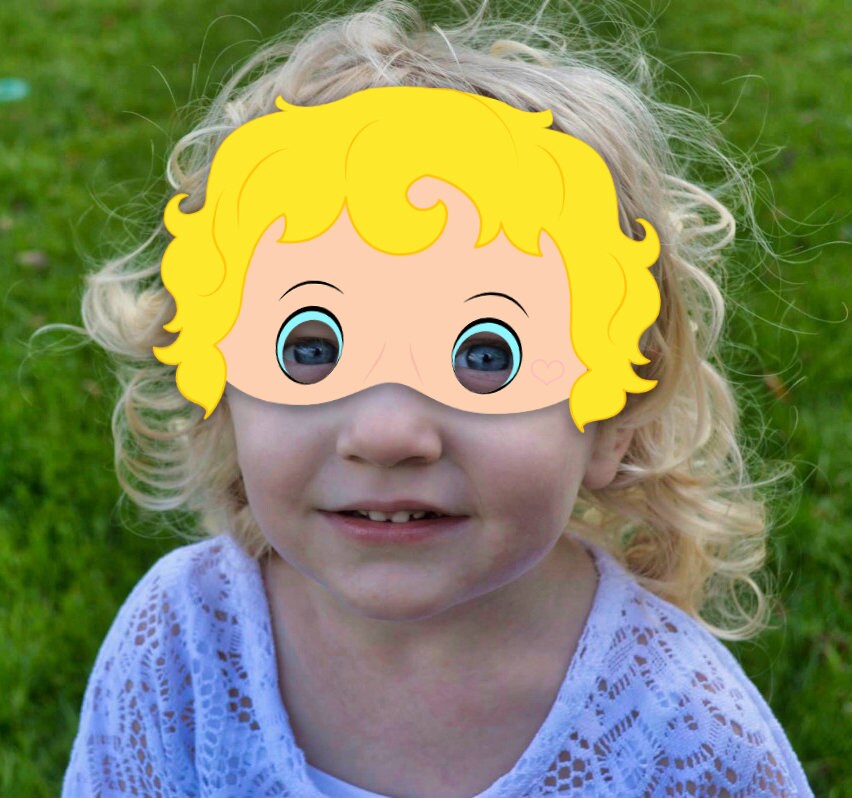 Valentines Day Mask Template, Cut-out Printable Mask, Pdf Cut Print ...