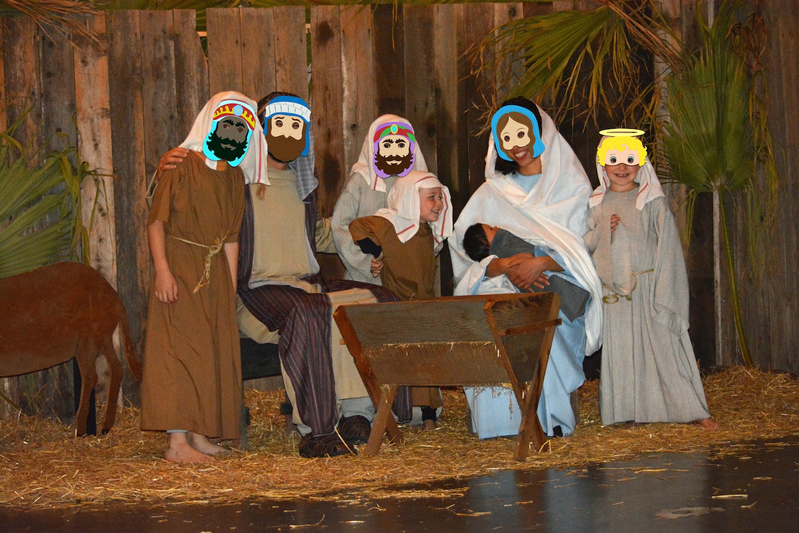 Nativity Scene Mask Template, Cut-out Printable Mask, Pdf Cut Print ...