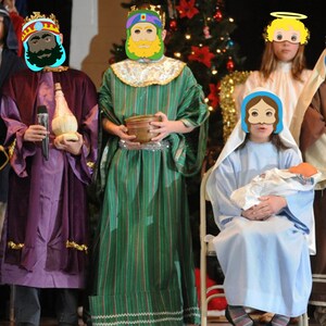 Nativity Scene Mask Template, Cut-out Printable Mask, Pdf Cut Print ...