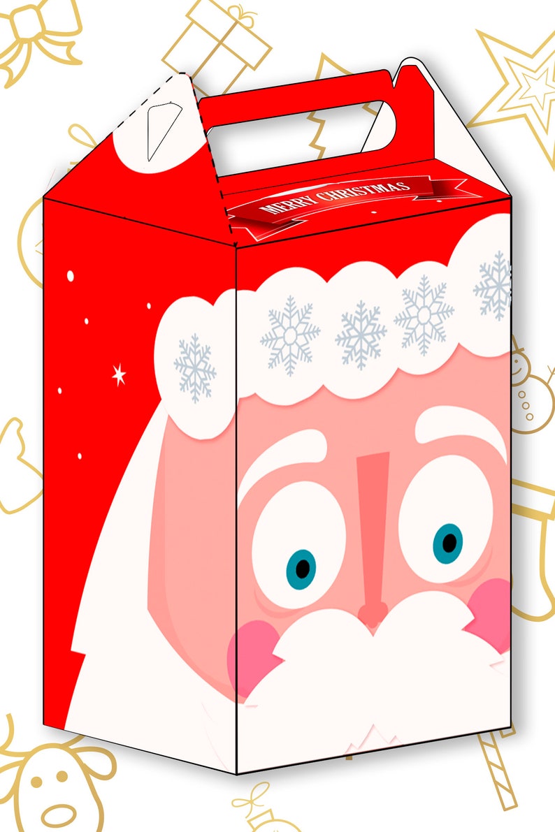 Printable Box Template Cut-print Gift Box Png Pdf JPG Fold Cut Print ...