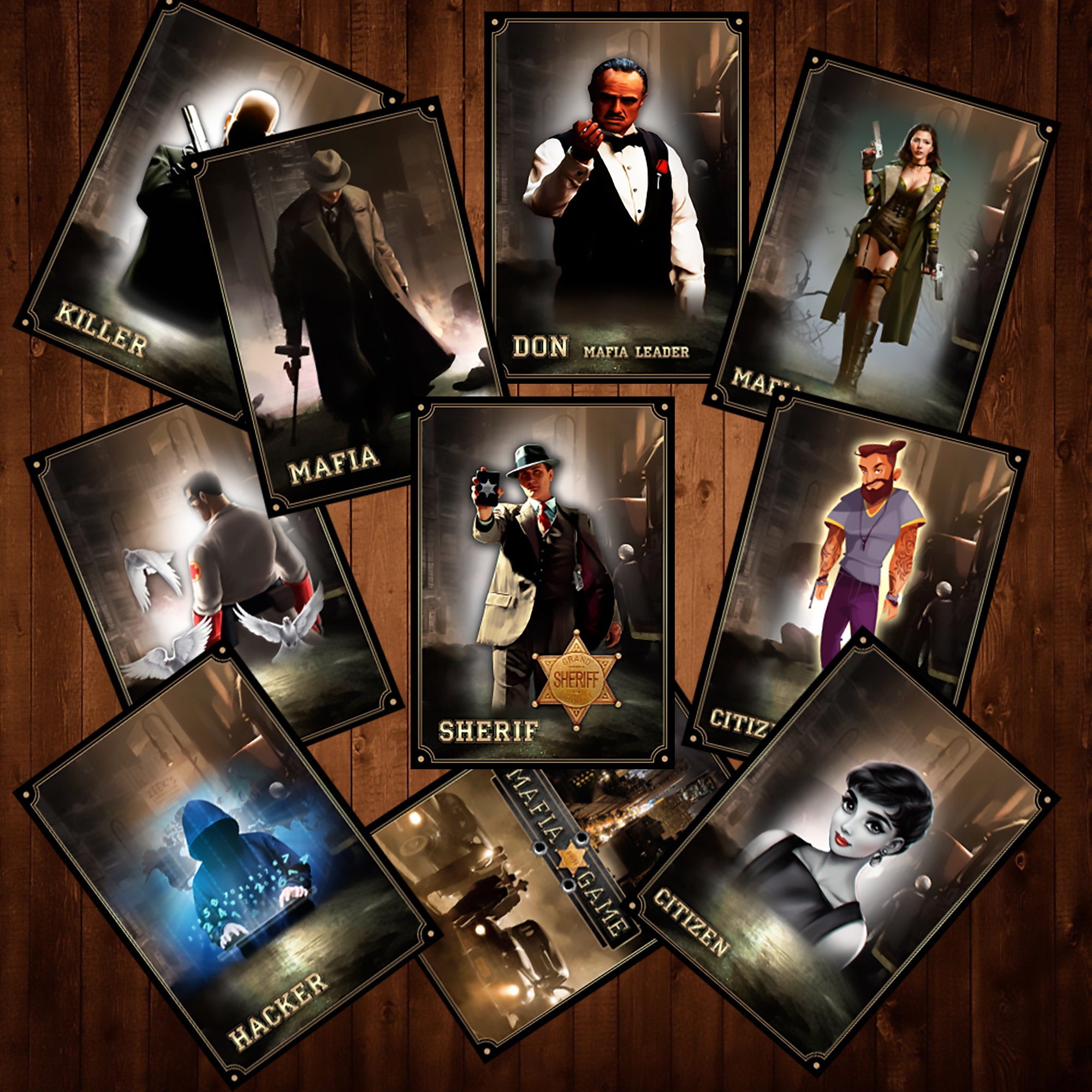 MAFIA Board Card Party Game (role-playing Game, Psychological Game ...