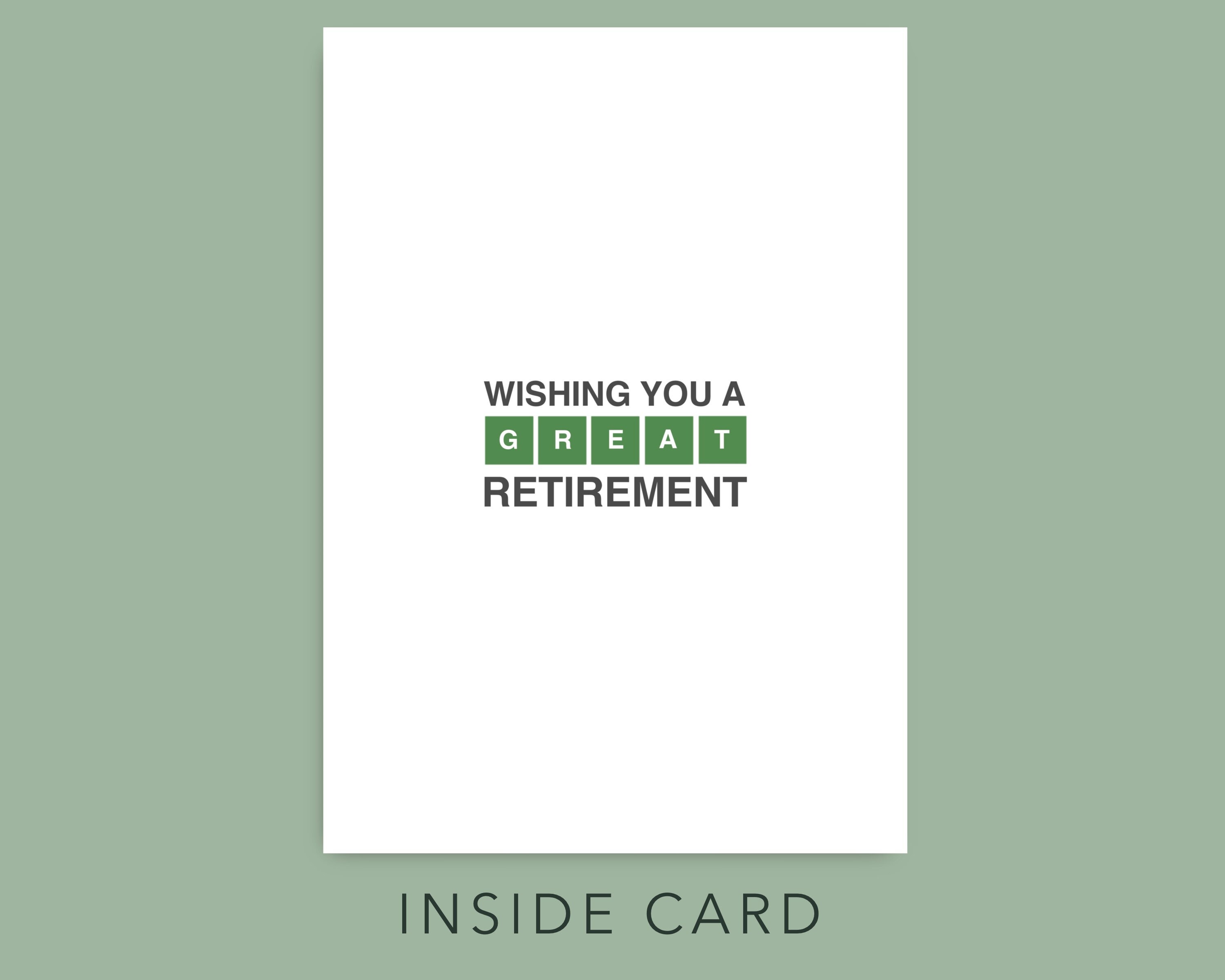 Retirement Card WORDLE Card More Time to Do Word Games - Etsy Hong Kong