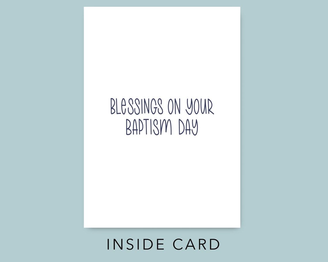 Baptism Card Adult Baptism Card Bible Verse Christian - Etsy
